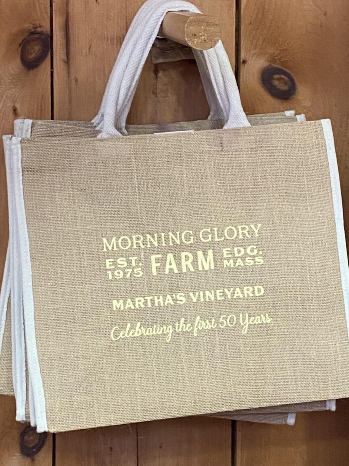 Morning Glory Farm Jute Shopping Bag - Morning Glory Farm